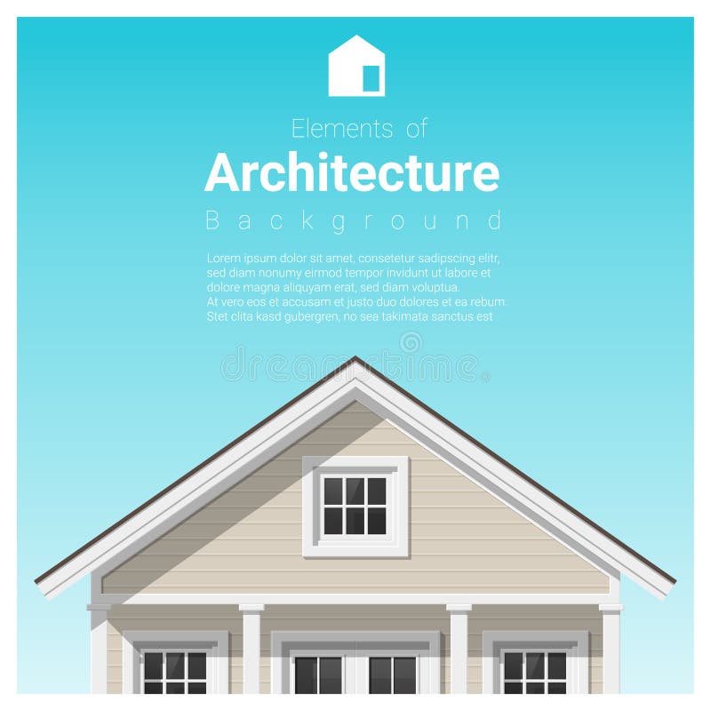 Elements of Architecture Background with a Small House Stock Vector ...