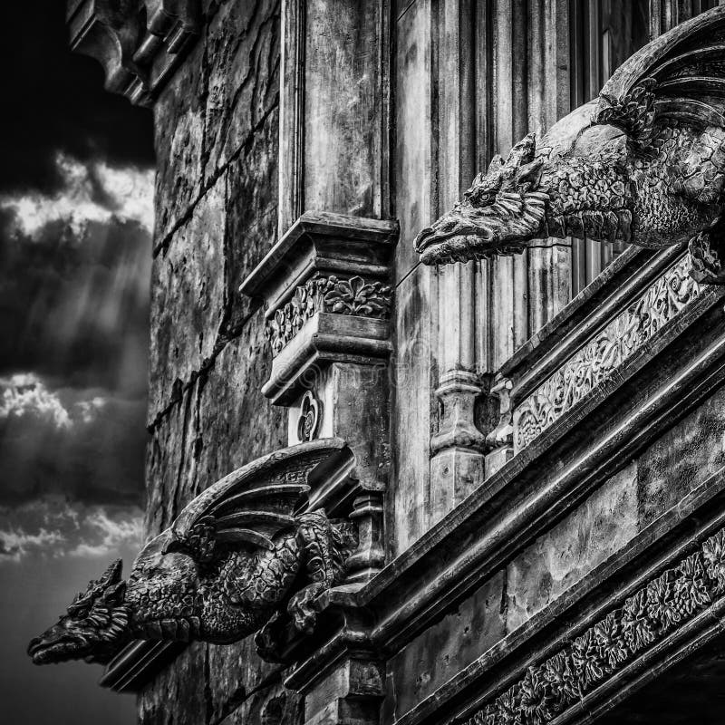 Elements of Architecture in the Gothic Style Stock Photo - Image of ...
