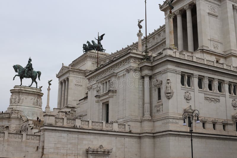 Elements of Architecture of a Very Old Building, Italy, Rome Stock ...