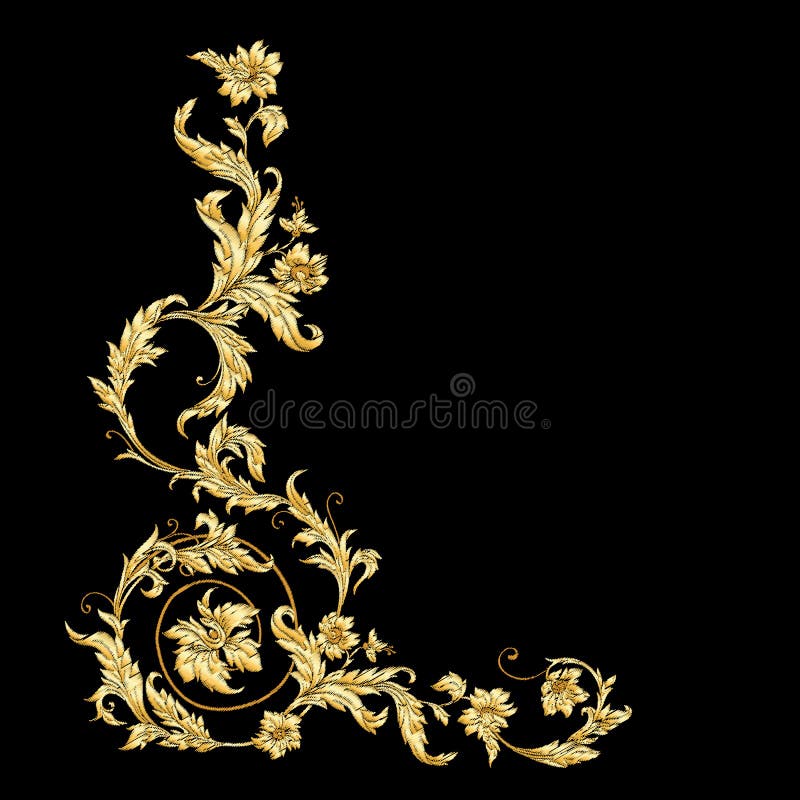 Elements in Baroque, Rococo, Victorian Stock Vector - Illustration of ...