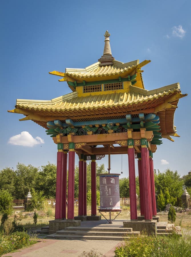 Elements of a Buddhist Temple Stock Image - Image of symbol, design ...