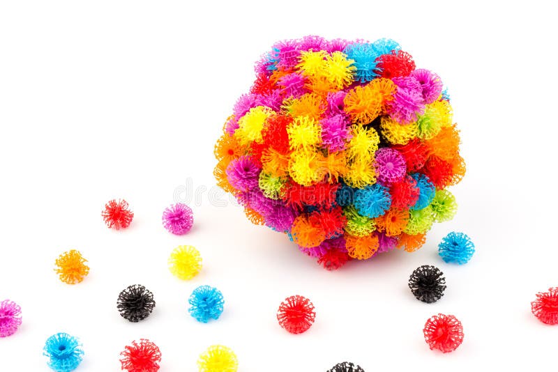 Elements of Children`s Designer of Velcro Isolated on White Background ...