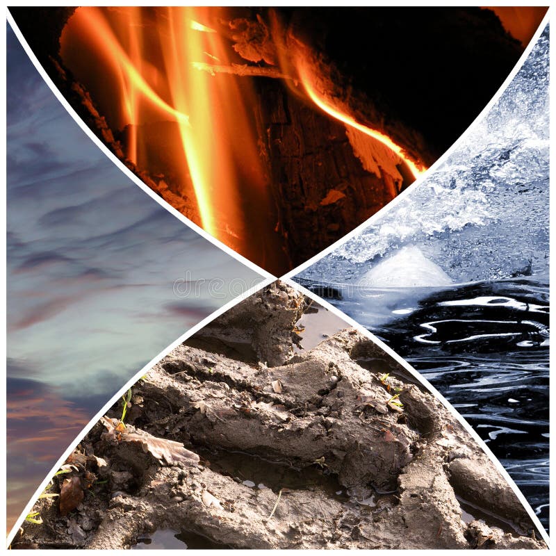 Four elements stock image. Image of environment, flaming - 24343765