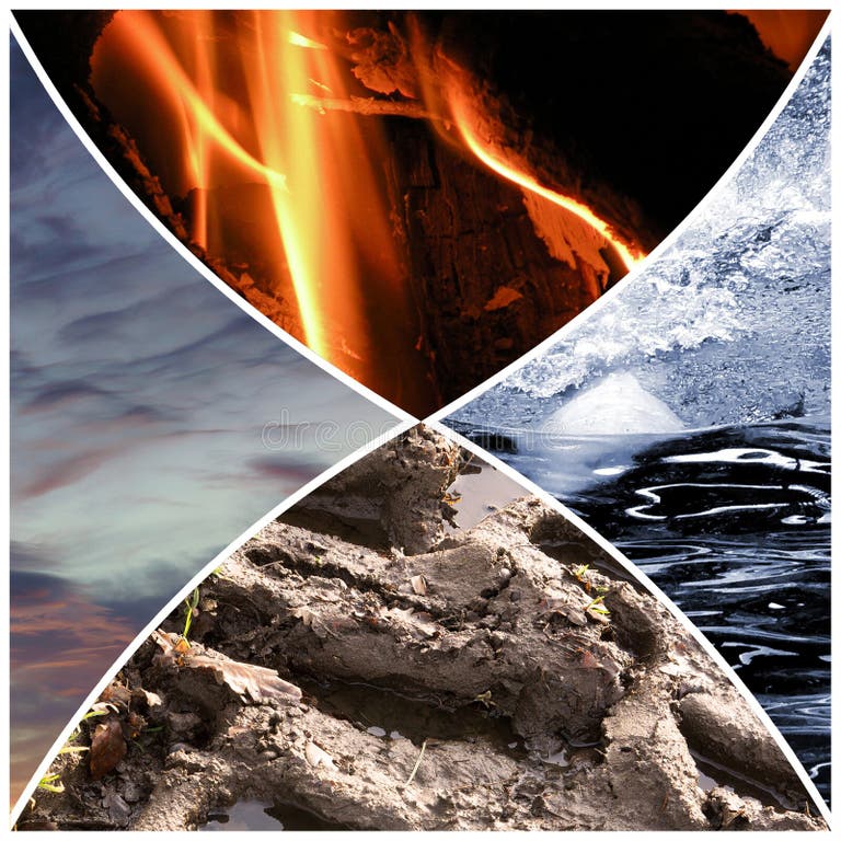 4 elements stock photo. Image of four, fire, collection - 37133460