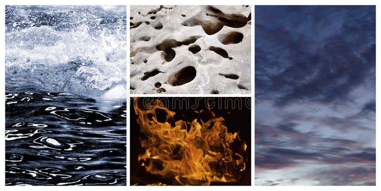 4 elements stock photo. Image of earth, collage, natural - 37133540