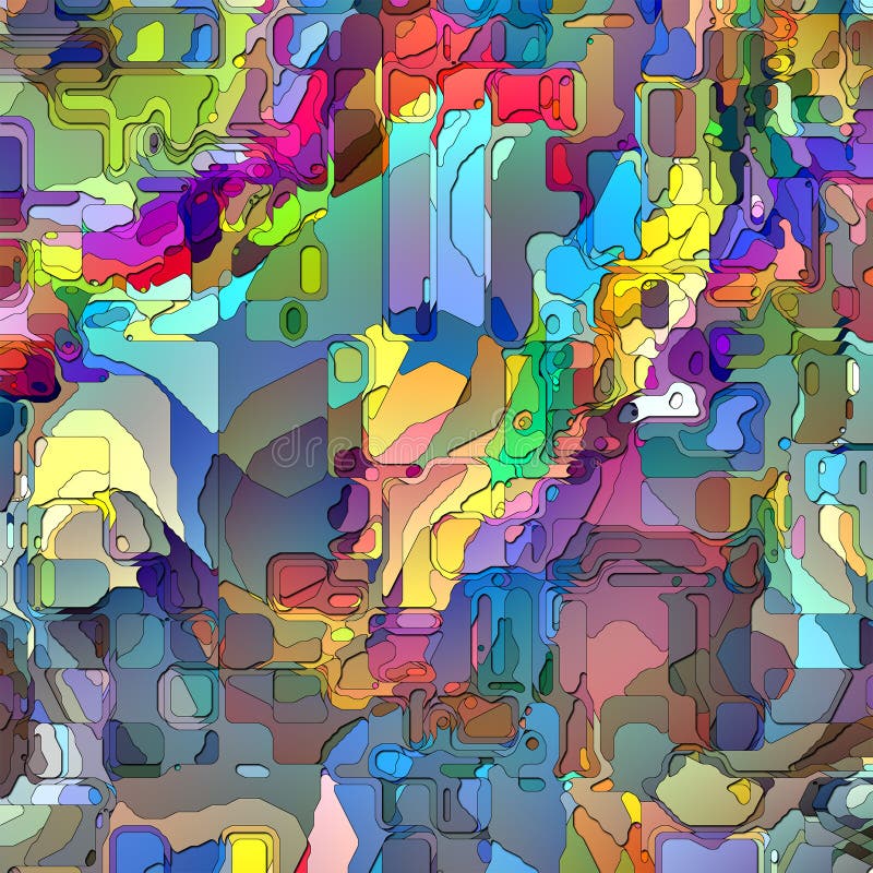 Elements of Colorful Conundrum Stock Illustration - Illustration of ...