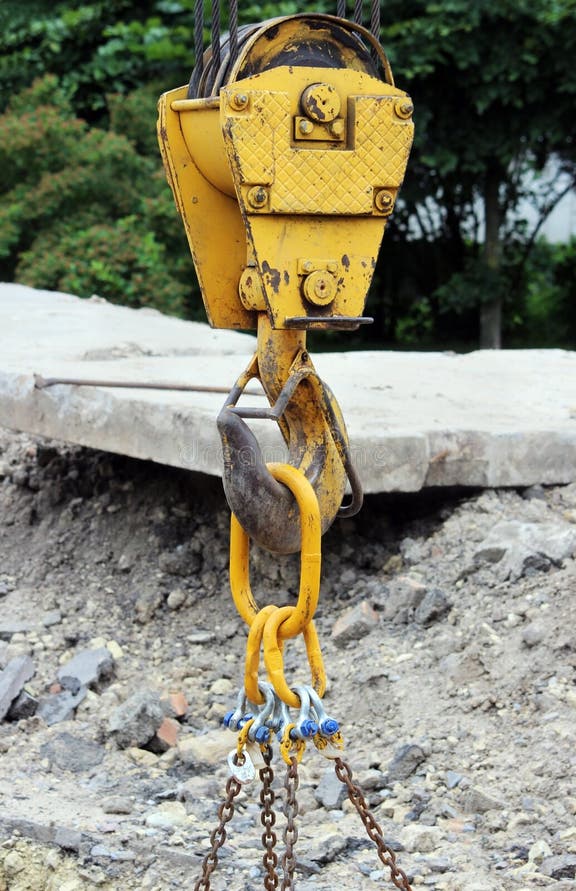 Elements of Crane: Hook, Loop, Chain, Connecting Parts Stock Photo ...