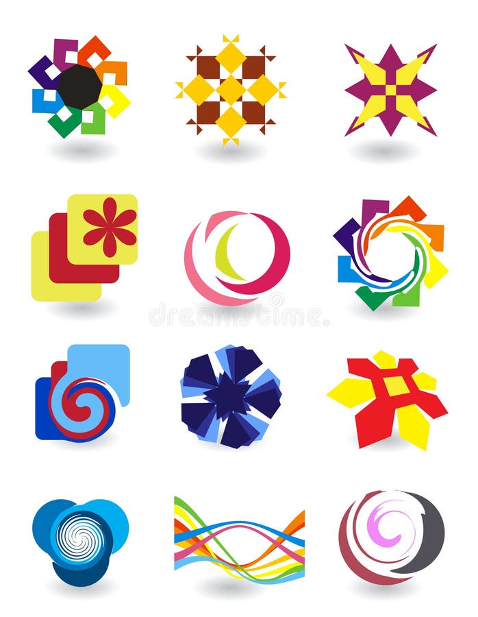 Set of 20 Logo Elements stock vector. Illustration of clean - 5883786