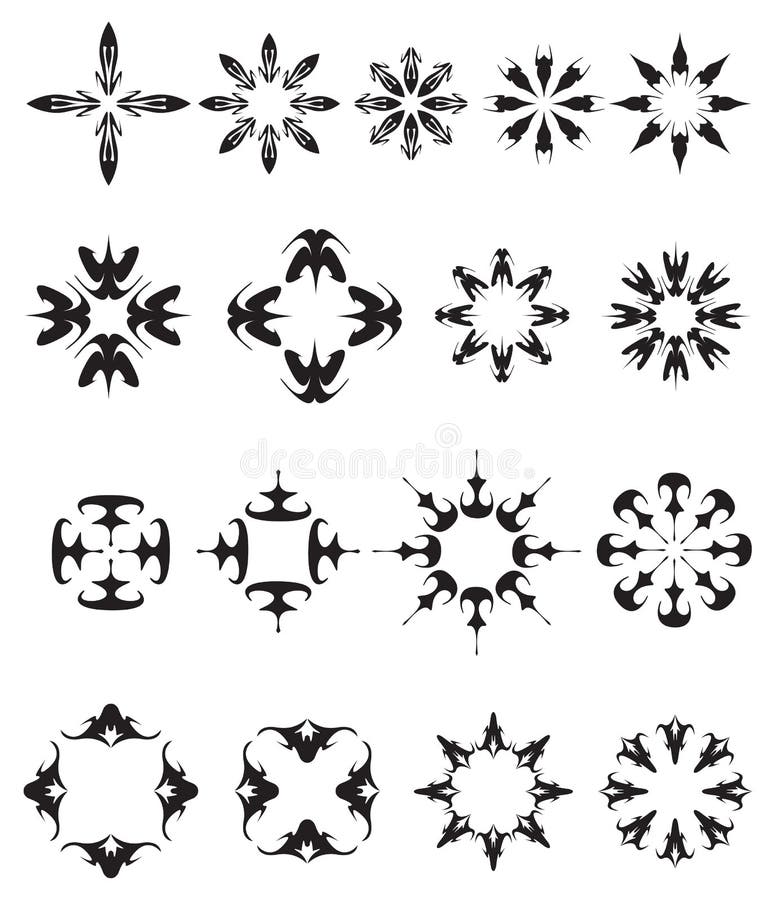 Graphic Elements Set. Crosses Design. Stock Vector - Illustration of ...