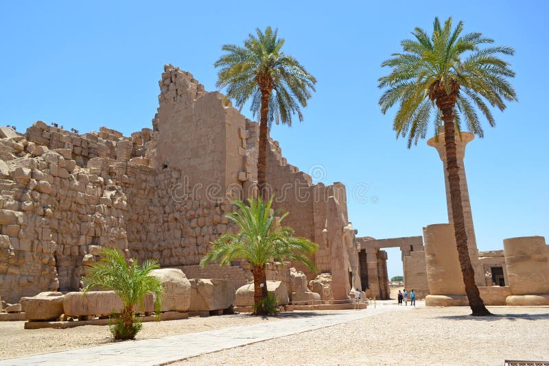 Elements and Details of the Interior of the Karnak Temple in Luxor ...