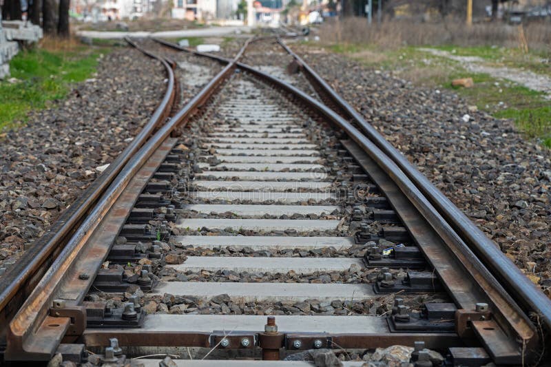 Elements and Details of the Rail Track Stock Image - Image of detail ...