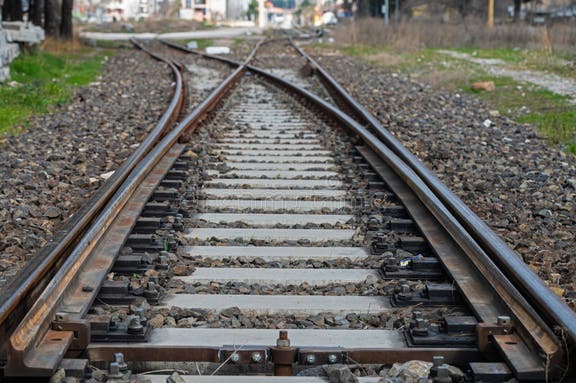 Elements and Details of the Rail Track Stock Image - Image of detail ...