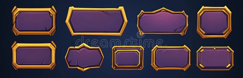 Elements of the Digital Game Interface Include Purple Rectangular ...