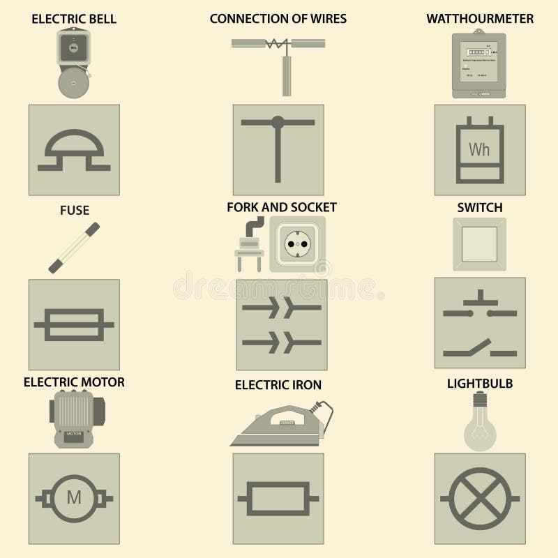 Elements of electric chain stock vector. Illustration of component ...