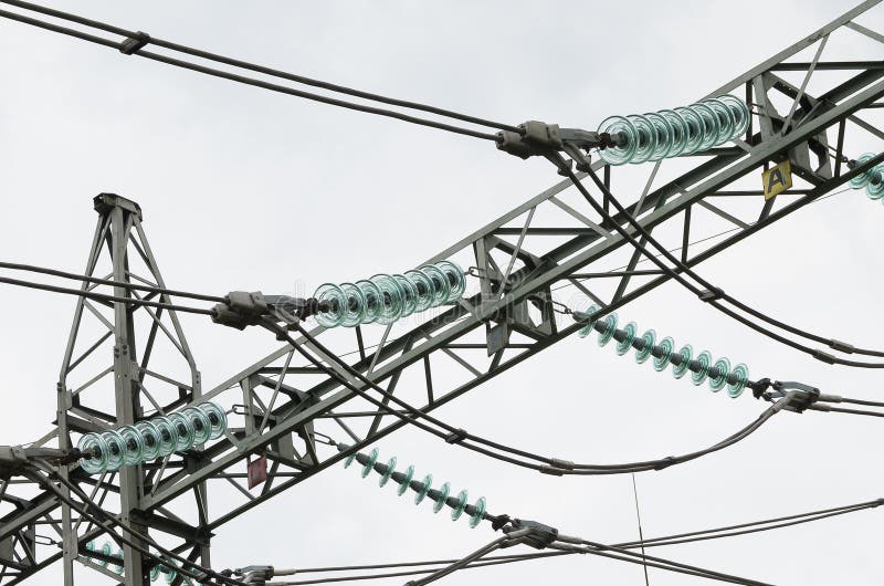 Elements of Electrical Tower. Electricity Transport. Stock Photo ...