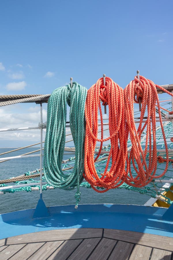 Elements of Equipment of a Yacht Stock Image - Image of moored, blue ...