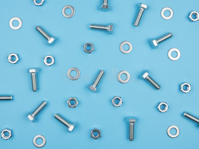 Elements for Fixing at the Repair and Construction on a Blue Background ...