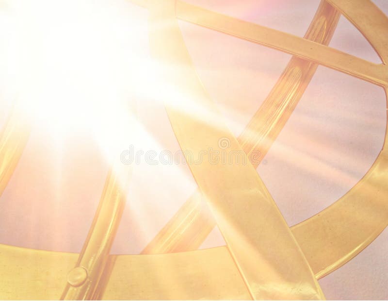 Elements of Gold in the Rays of Bright Sunlight. Stock Illustration ...