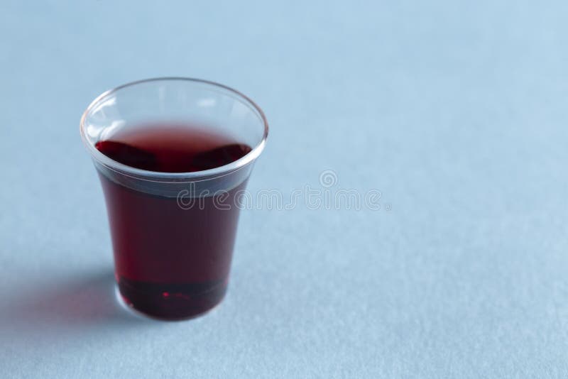 Elements of the Holy Communion or Lords Supper on a Blue Blackground ...