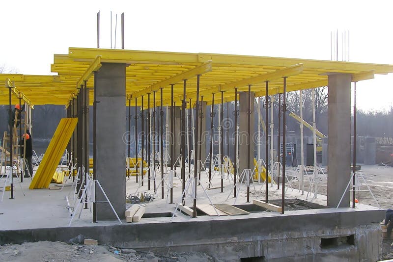 Elements of Horizontal Formwork Stock Photo - Image of bridge ...