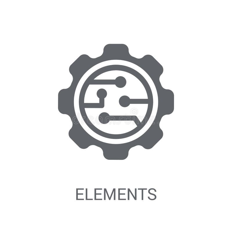 Elements Icon. Trendy Elements Logo Concept on White Background Stock ...