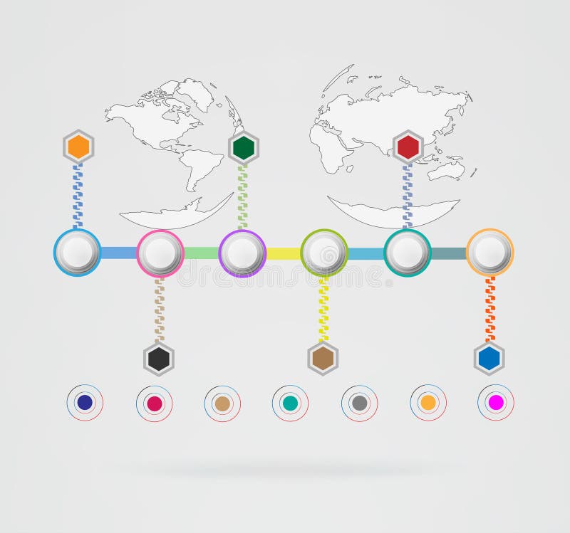Elements Infographic Vector Illustration. World Map, Information Stock ...