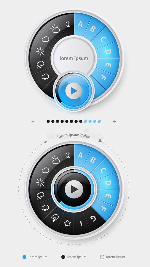 Elements of Infographics with Buttons Stock Vector - Illustration of ...