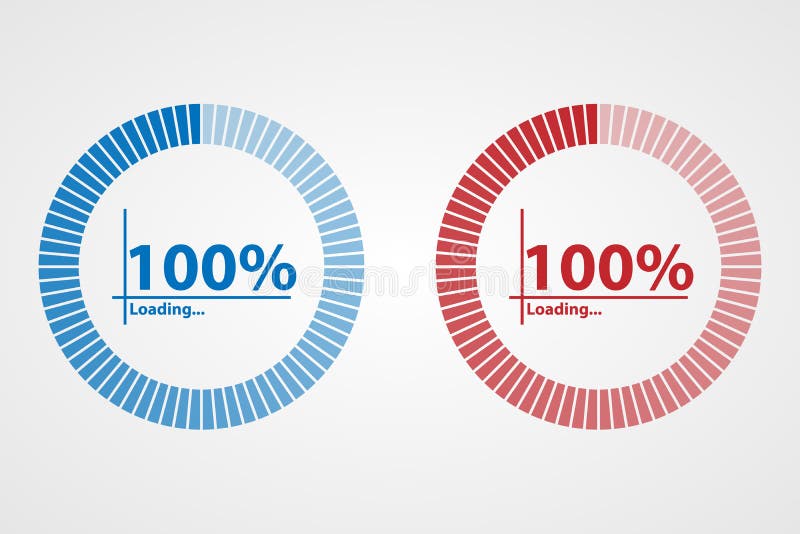 Set of Loading Color Indicators. Stock Vector - Illustration of ...