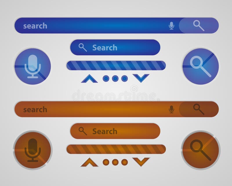 Elements of the Interface of the Search Engine. Stock Vector ...