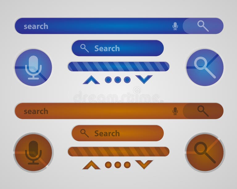 Elements of the Interface of the Search Engine. Stock Vector ...
