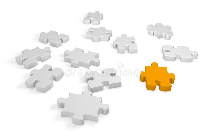 Elements of a Jigsaw Puzzle Stock Illustration - Illustration of ...