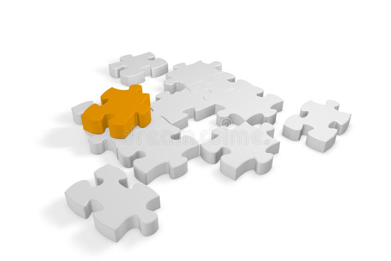 Elements of a Jigsaw Puzzle Stock Illustration - Illustration of ...