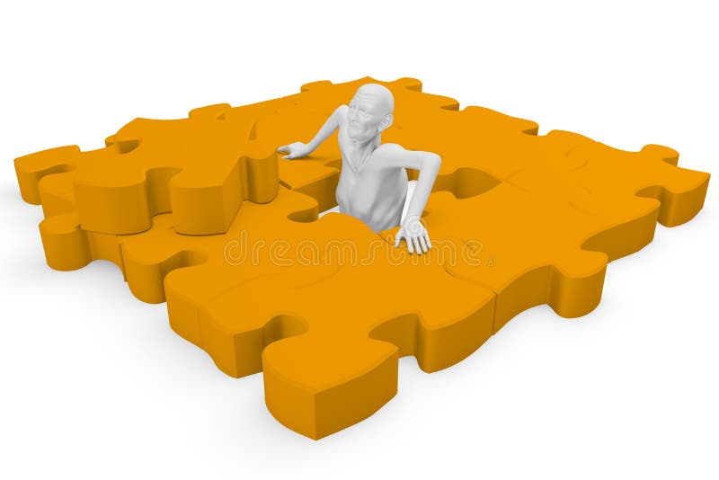 Elements of a Jigsaw Puzzle Stock Illustration - Illustration of ...