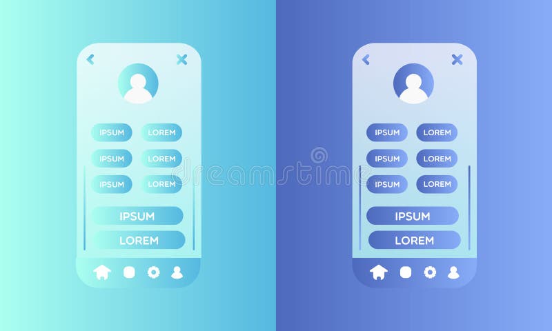 Elements Kit for Mobile App Ui Ux Gui Screens Set Stock Illustration ...
