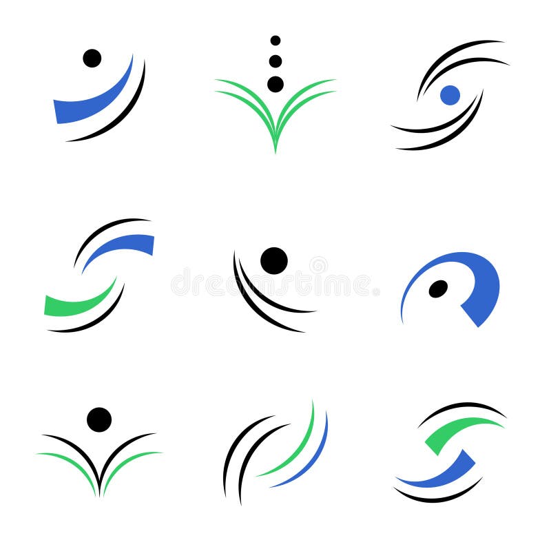 Elements for Logo Design. Set of Abstract Icons Stock Vector ...