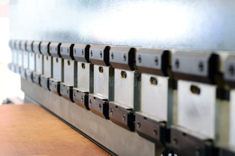 Elements of the Machine for Bending Sheet Metal Close Up Stock Image ...