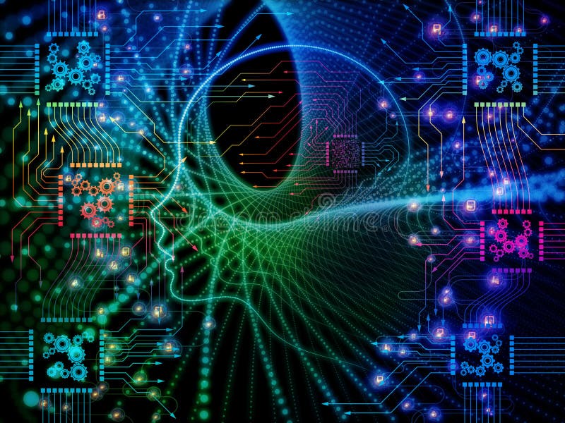 Elements of Machine Consciousness Stock Illustration - Illustration of ...