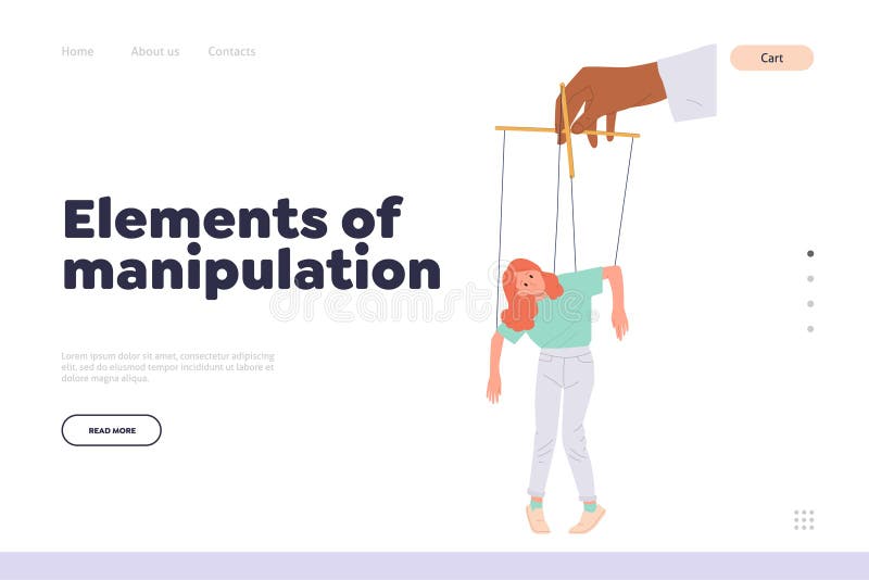 Elements of Manipulation Concept for Landing Page Design Template with ...