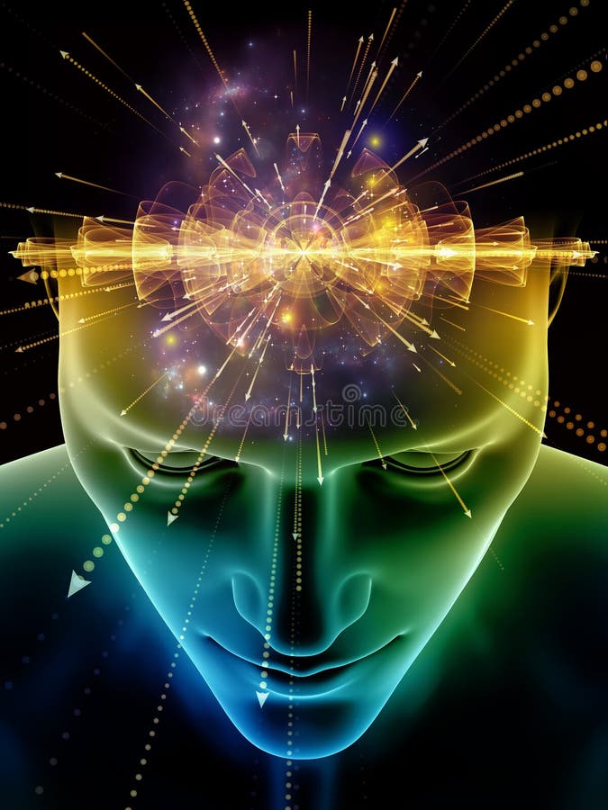 Virtual Consciousness stock illustration. Illustration of brain - 126269942
