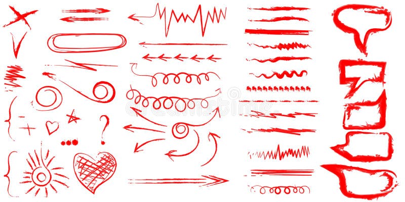 Elements for Note-taking, Highlighting, and Underlining in Hand Drawn ...