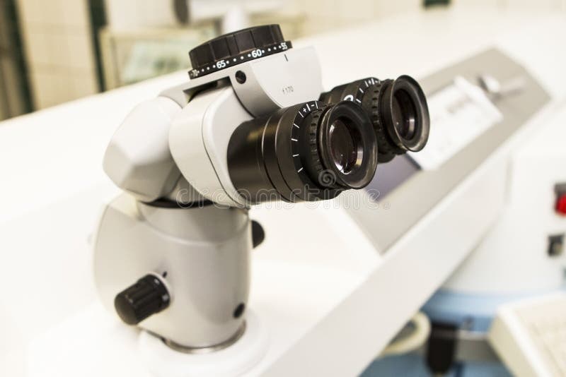 Elements of Optical Medical Devices Used in Ophthalmology Stock Photo ...