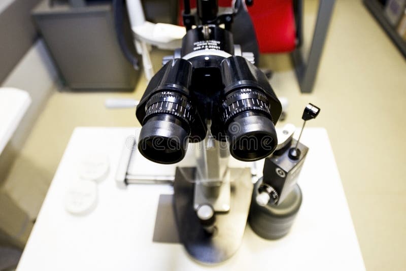 Elements of Optical Medical Devices Used in Ophthalmology Stock Photo ...