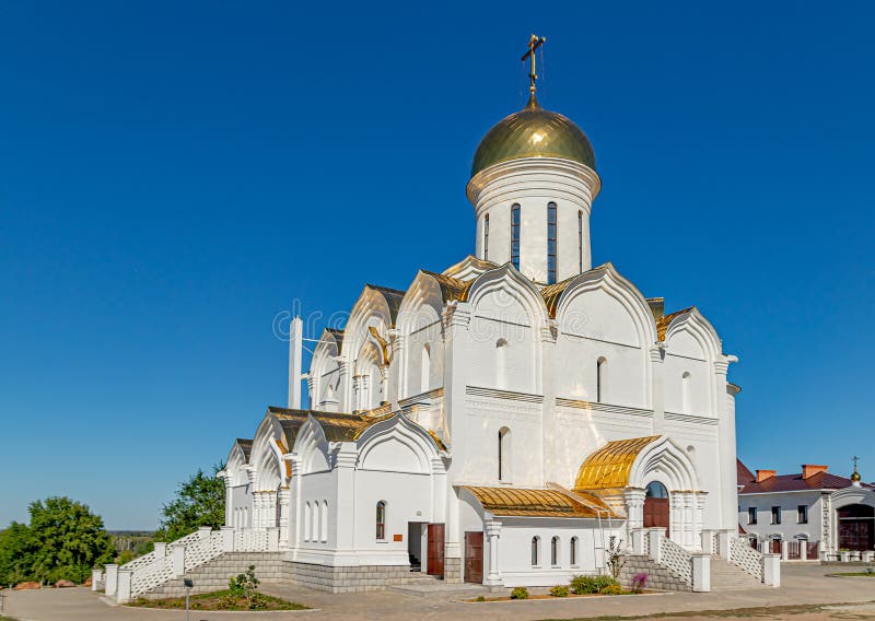 Elements of an Orthodox Church on a Blue Sky Background Stock Photo ...