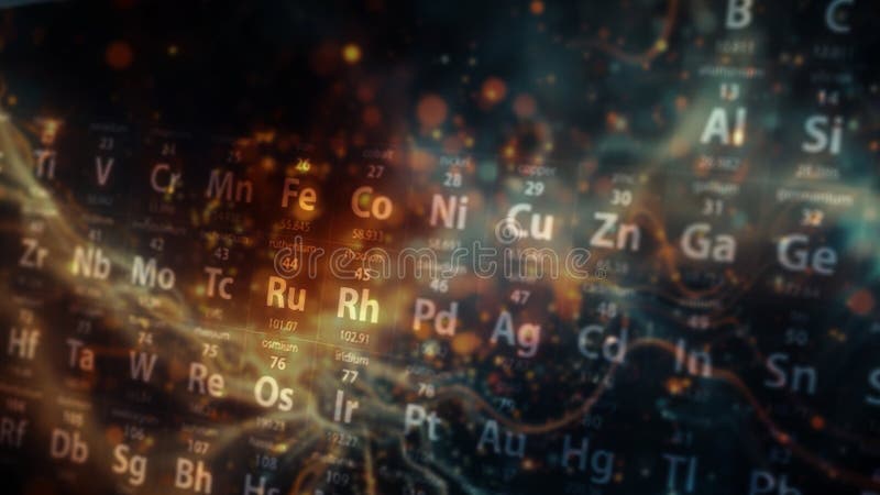 Elements in the Periodic Table with Abstract Background Stock ...