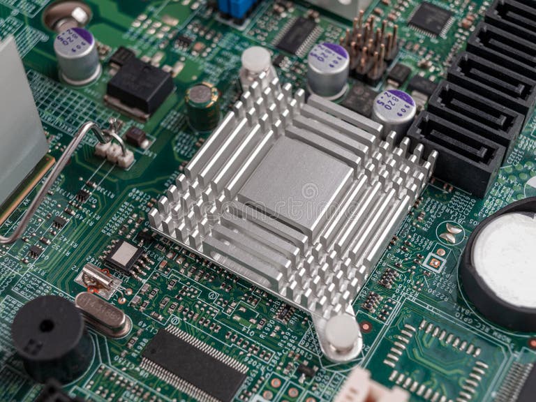 Elements of the Power Circuit on the Computer Motherboard for the ...