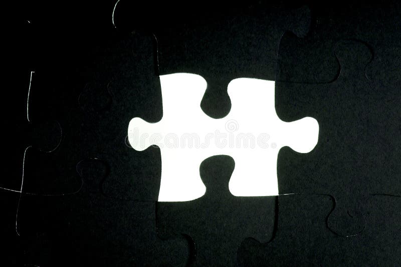 Elements of the Puzzle with One Missing Element Stock Image - Image of ...