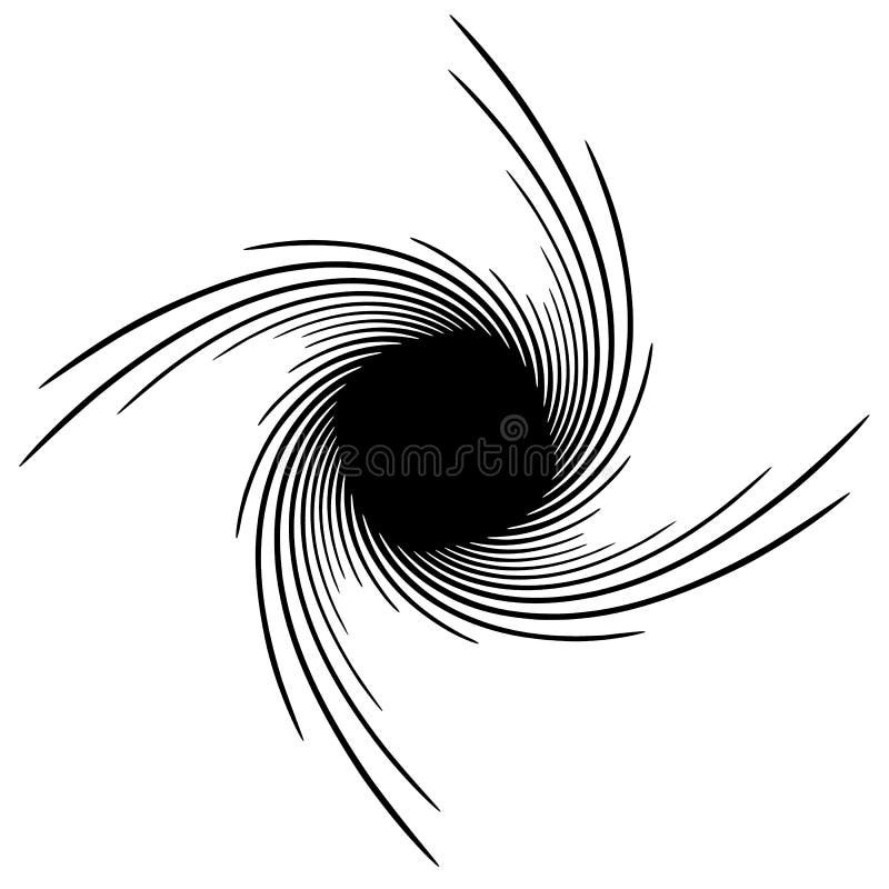 Elements with Rotating Distortion, Spiral Effect. Abstract Geo Stock ...