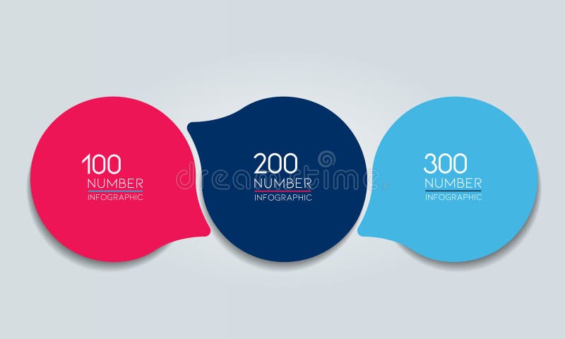 3 Elements Scheme, Diagram. Three Connected Circles Stock Vector ...