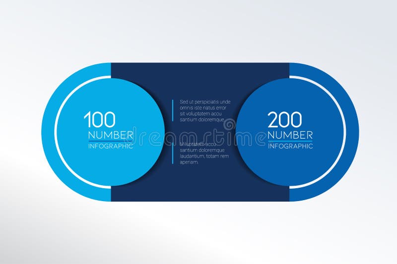 2 Elements Scheme, Diagram. Two Connected Circles. Infographic Template ...