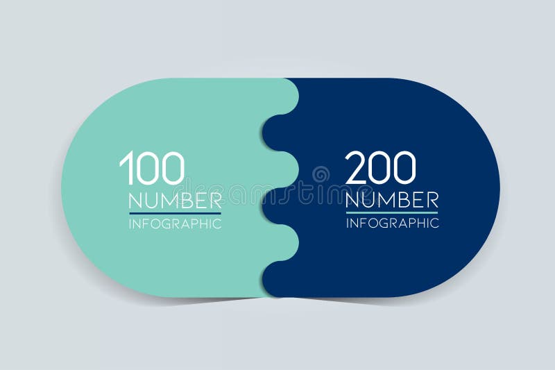 2 Elements Scheme, Diagram. Two Connected Circles. Infographic Template ...